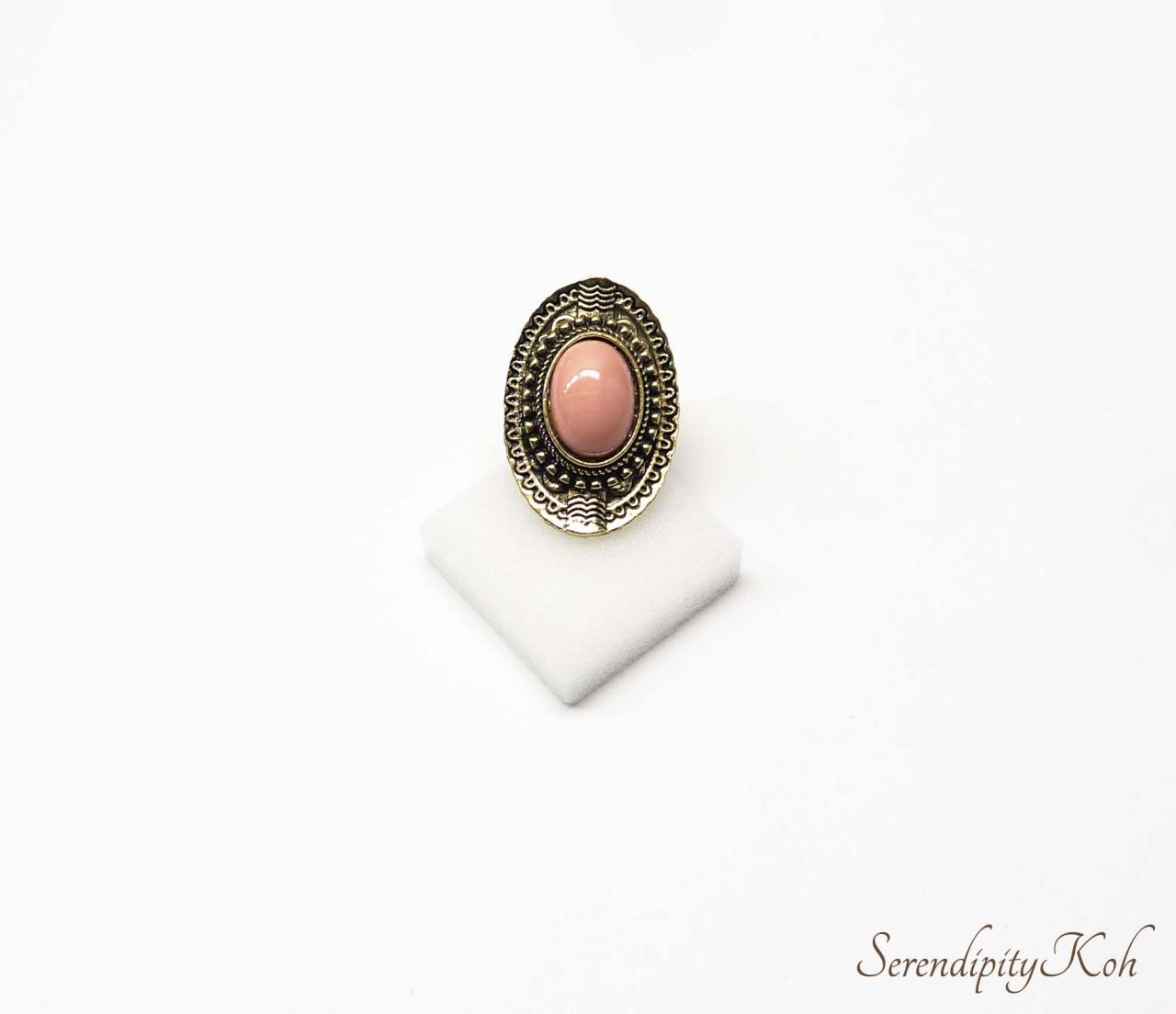 PINK STONE RING on Luulla