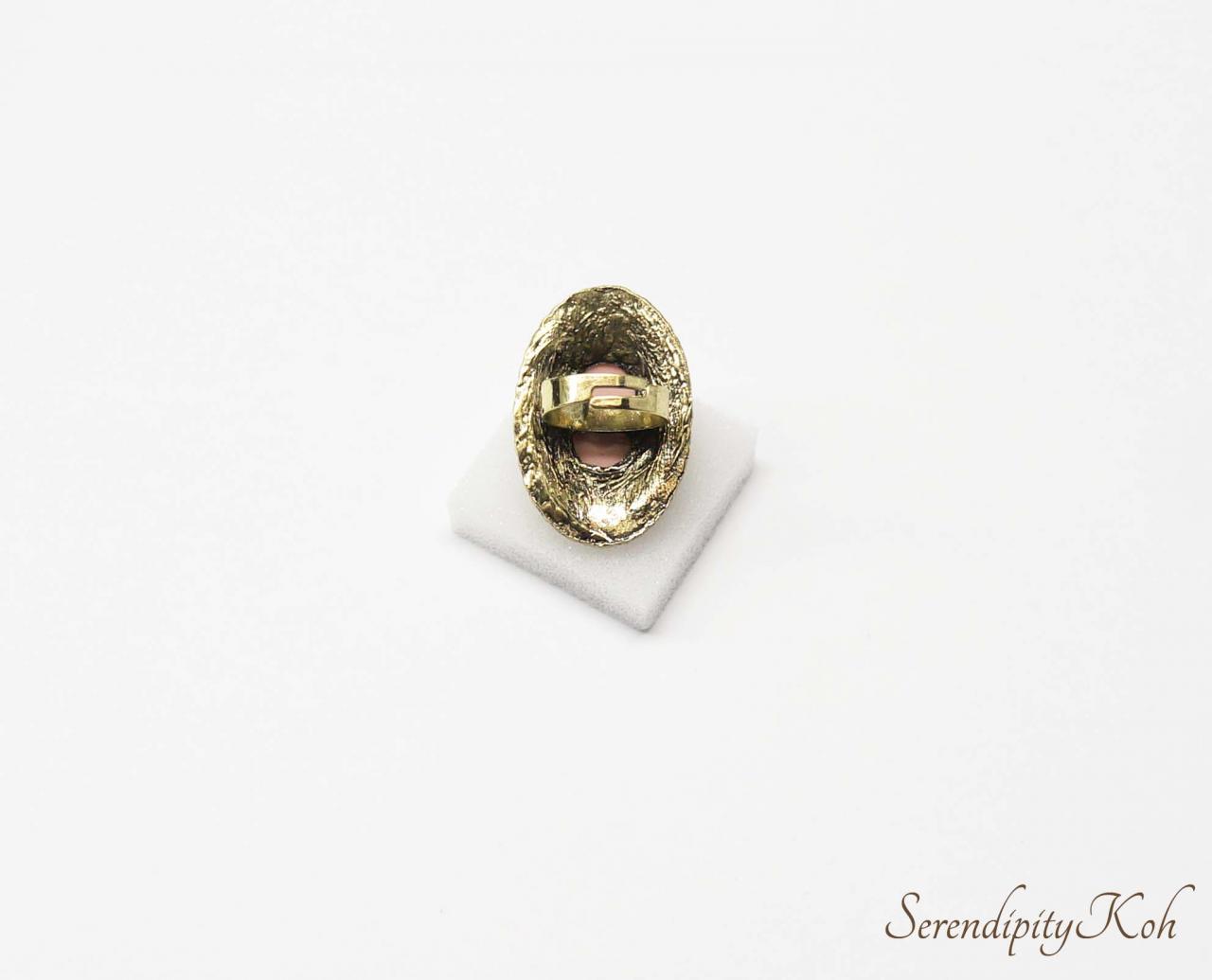 PINK STONE RING on Luulla